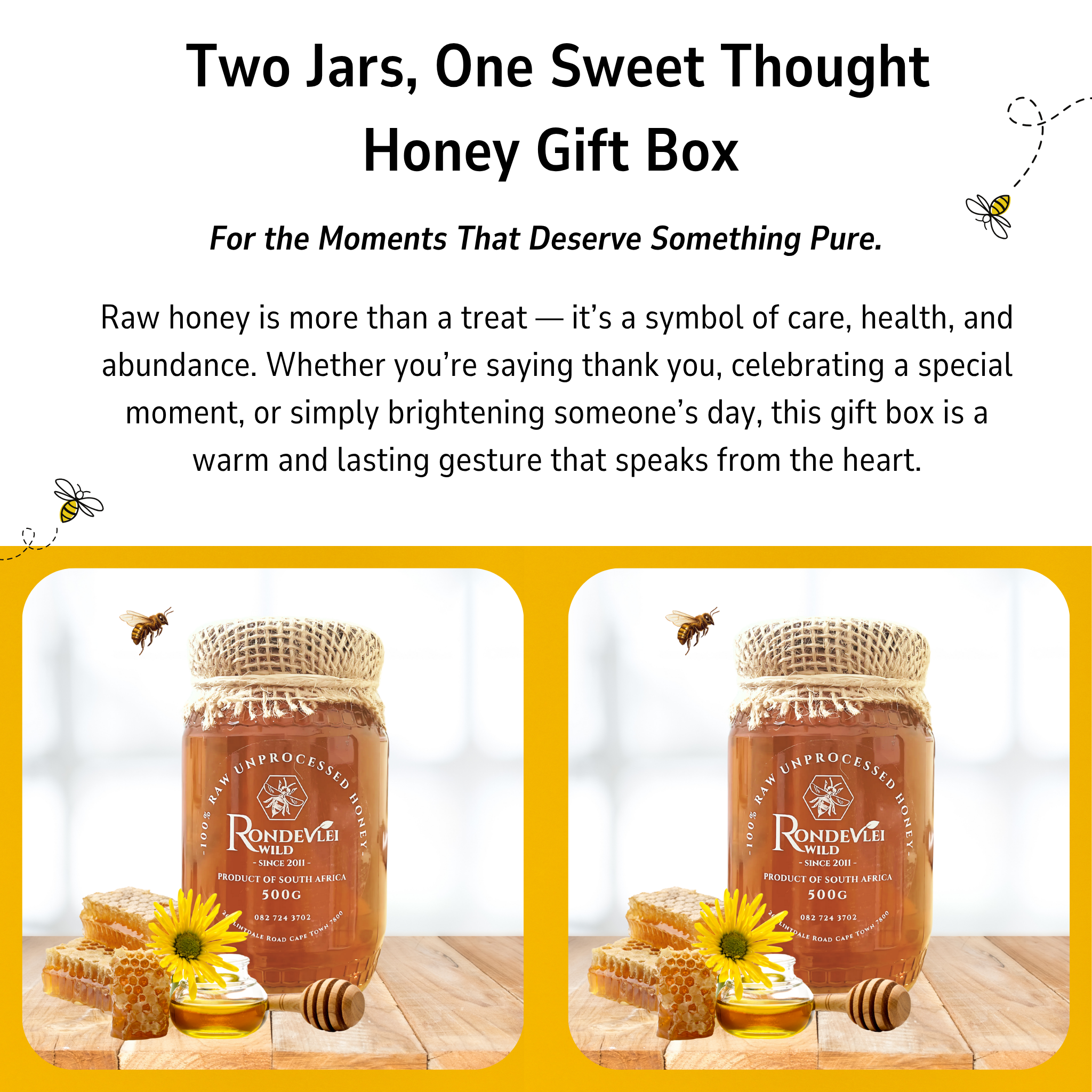 Two Jars, One Sweet Thought Honey Gift Box – Rondevlei Wild
